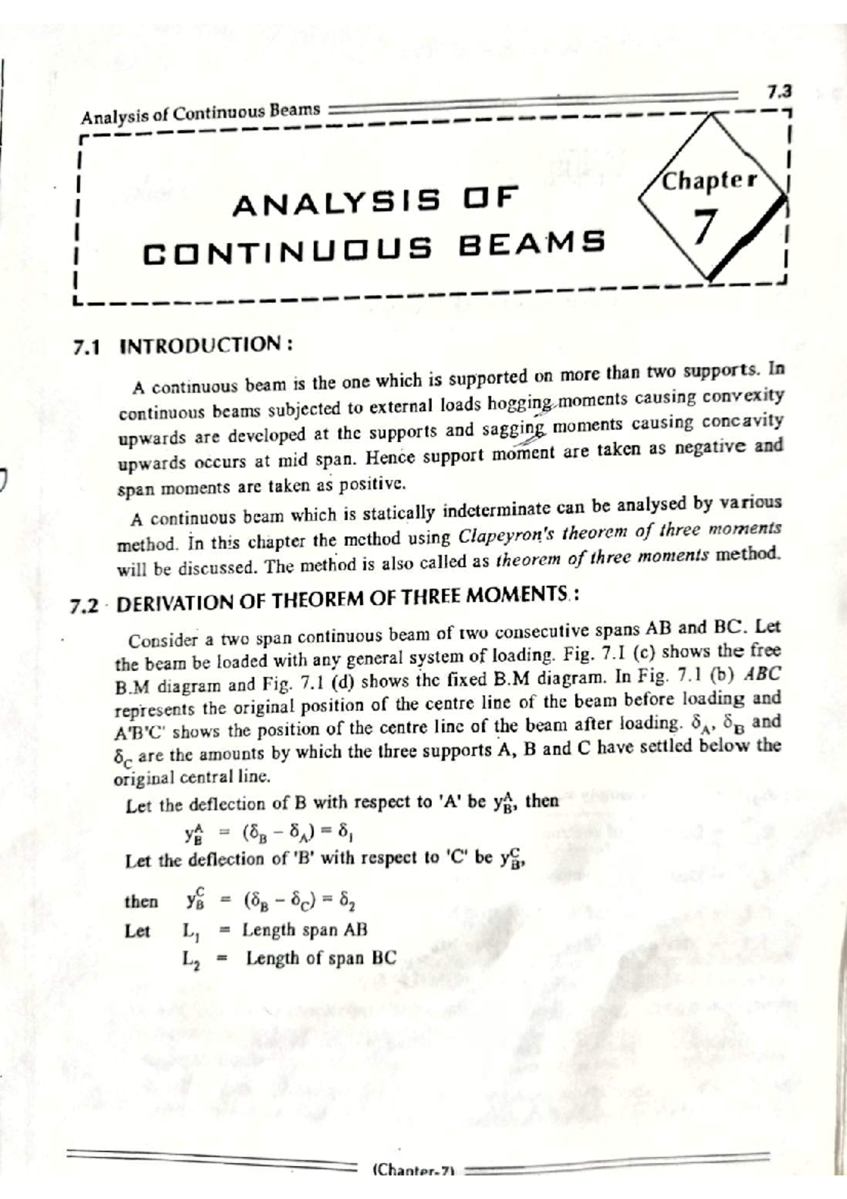 TOS Continuous Beams - Theory of structure - Civil Engineering - Studocu