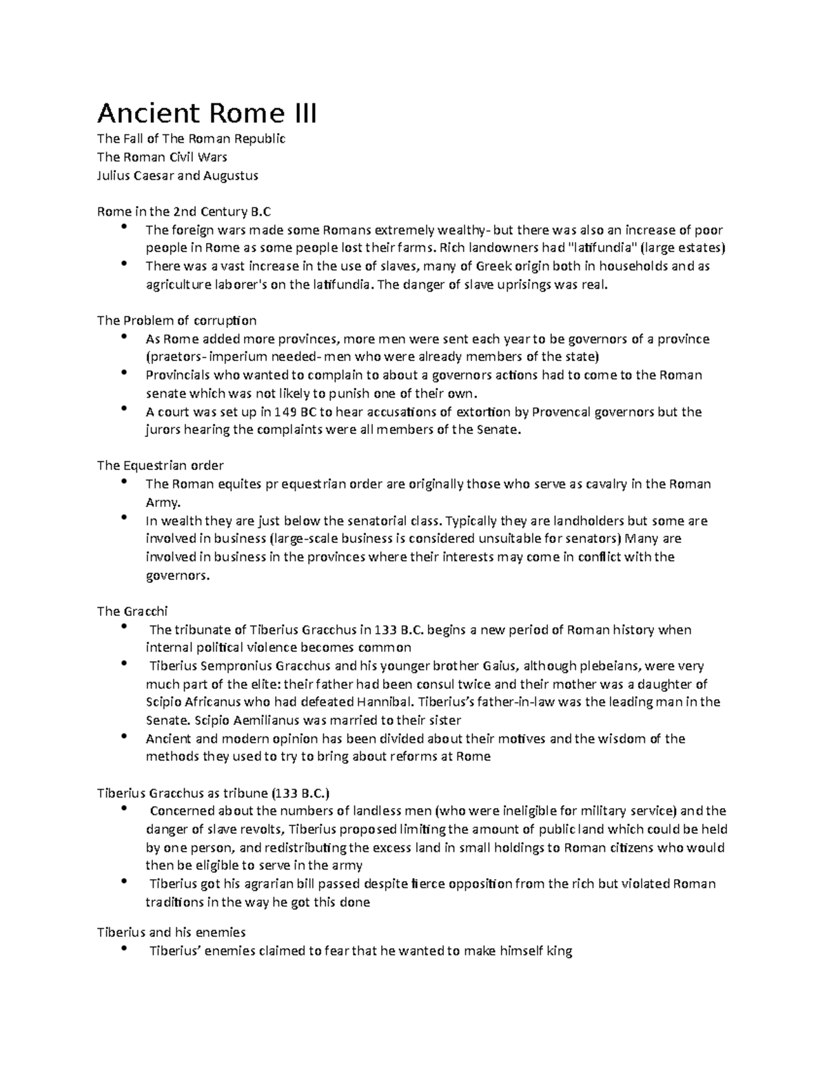 Rome III - Modern History before 1600 - Ancient Rome III The Fall of ...