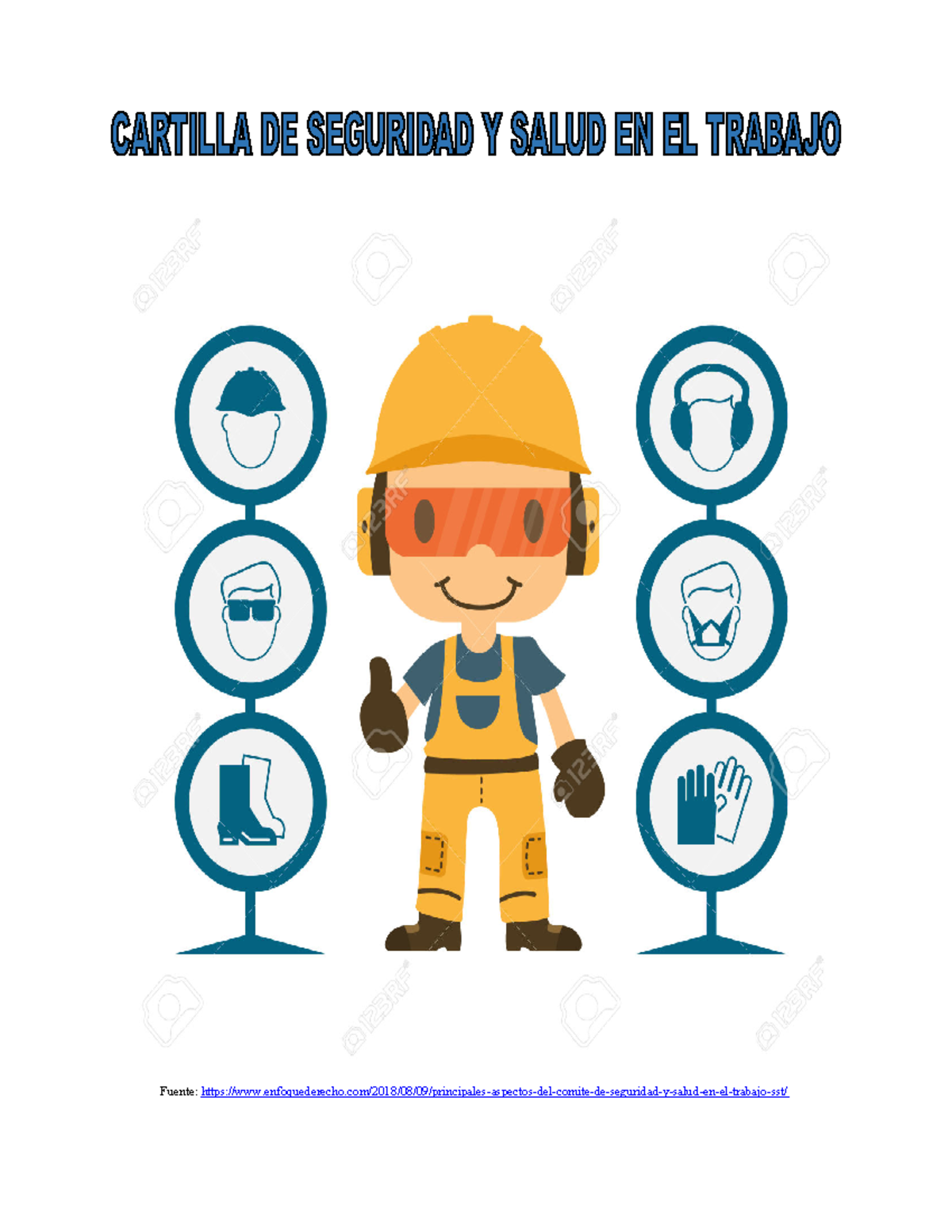 cartilla de seguridad y salud en el trabajo - Fuente: - Studocu