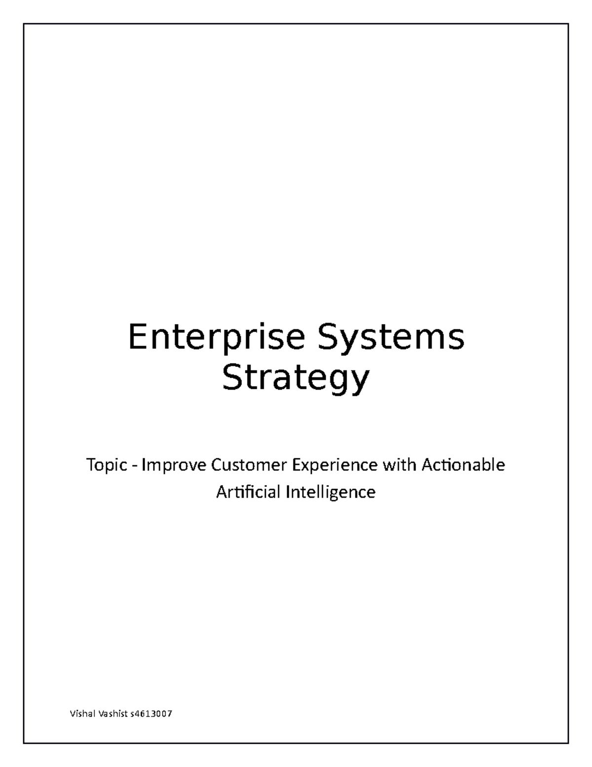S4613007 ESS15 - Lecture notes 15 - Enterprise Systems Strategy Topic ...