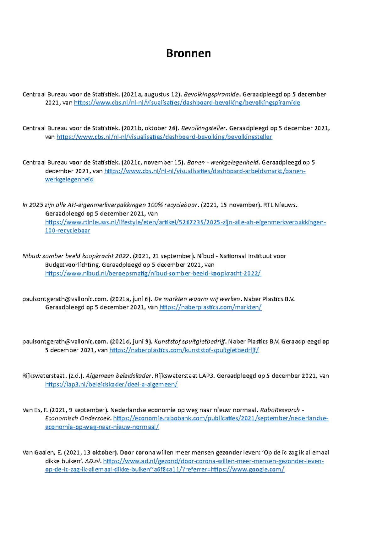 Bronnen apa step analyse blok 2 - Bronnen Centraal Bureau voor de ...
