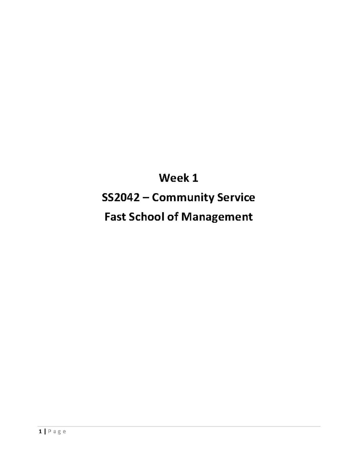 Week 1-5 - SS2042 - Community Service Course Pack 240906 102619 - Week ...