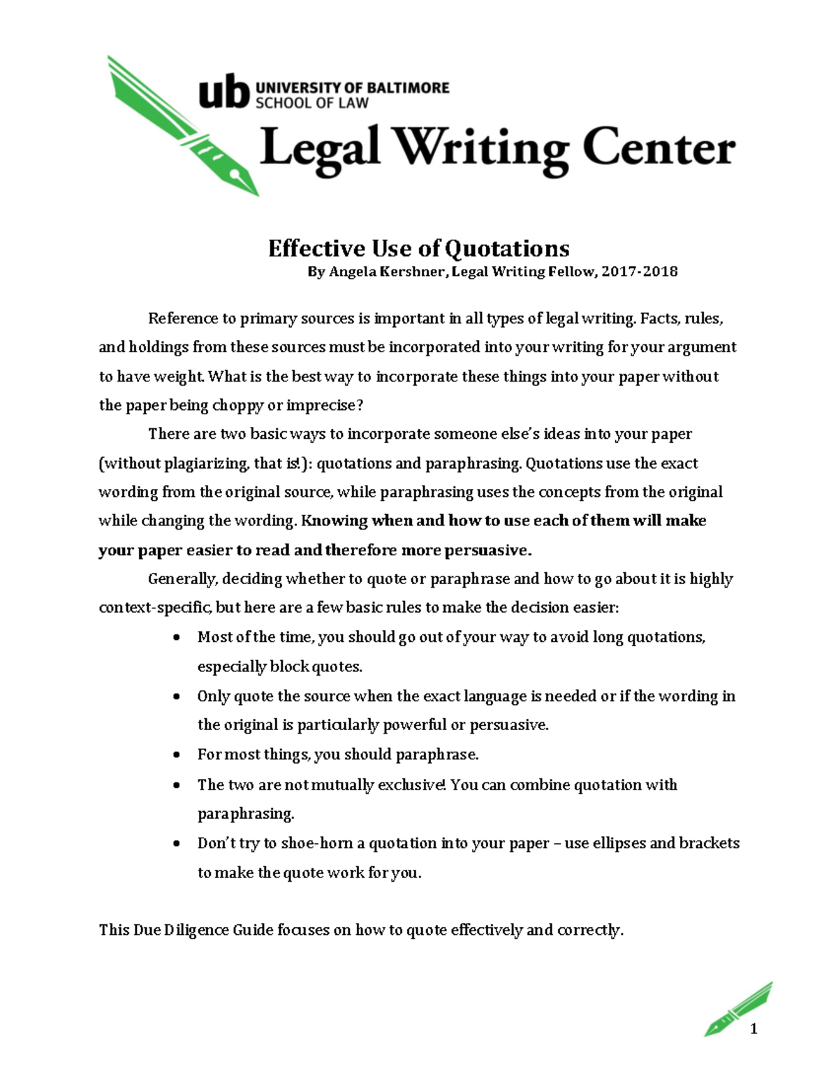 Due+Diligence+Guide+Effective+Use+of+Quotations+Spring+2018 - Effective ...