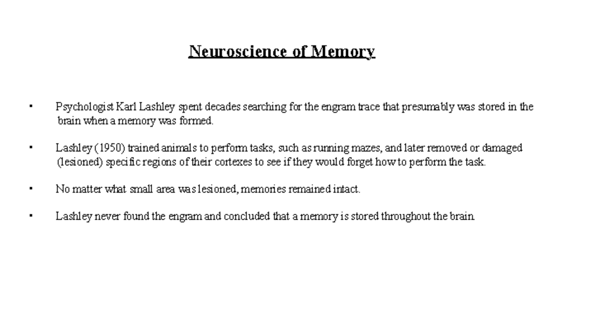 Brain and memory, Forgetting and Improving Memory - Psychologist Karl ...