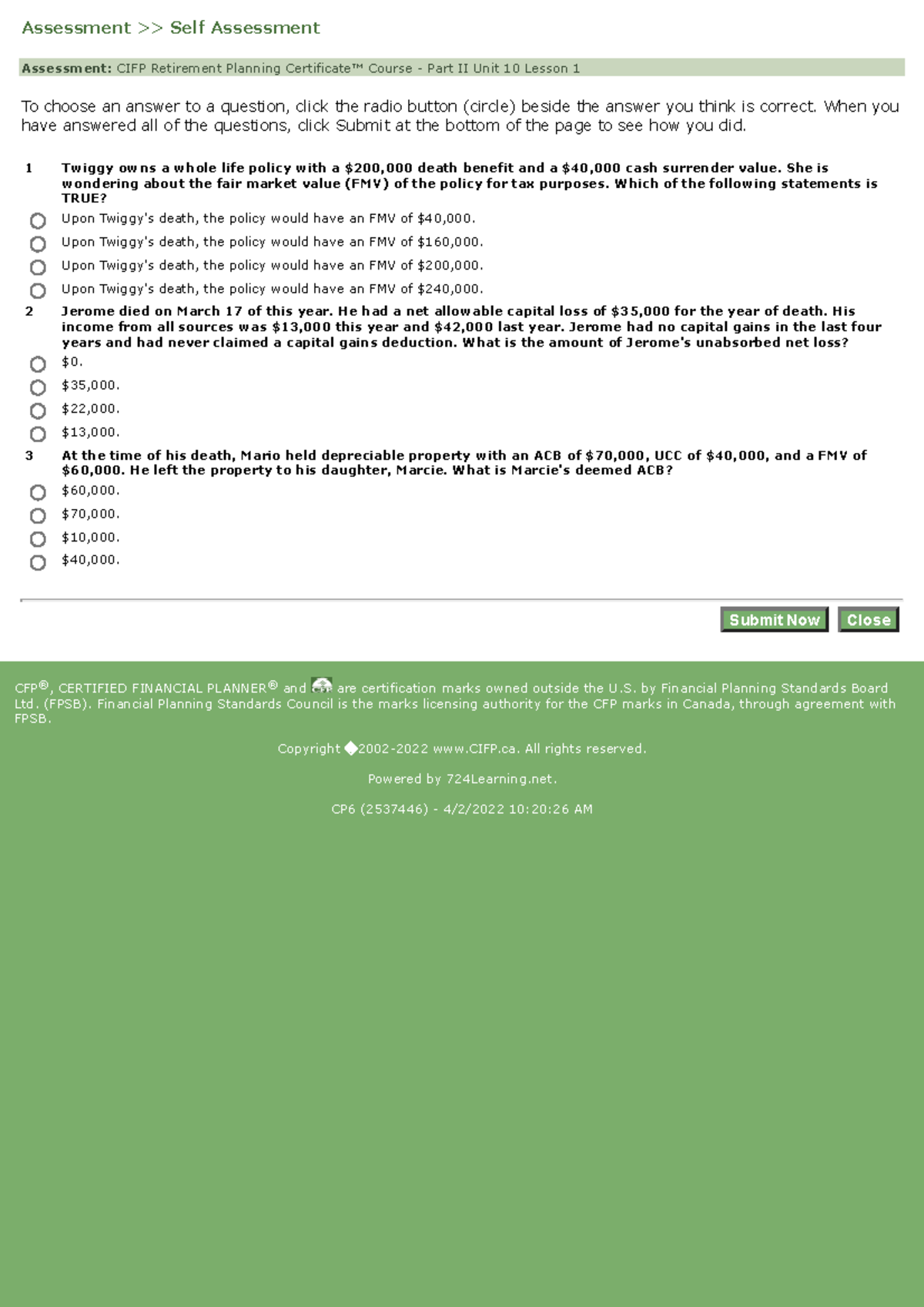 Chapter 10 Self Assessment Questions - Assessment >> Self Assessment ...