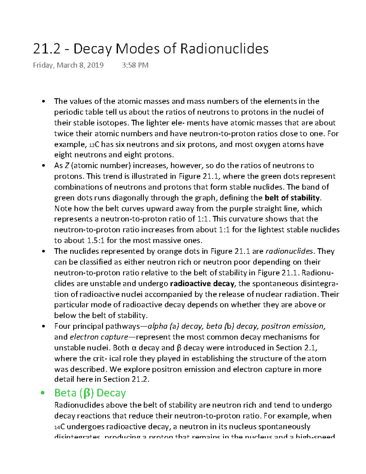 21.2 - Decay Modes of Radionuclides - 21 - Decay Modes of Radionuclides ...