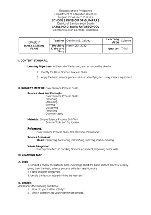 LAS Science 9 Q1 MELC 5 Week-6-7 - Science Activity Sheet Quarter 1 ...