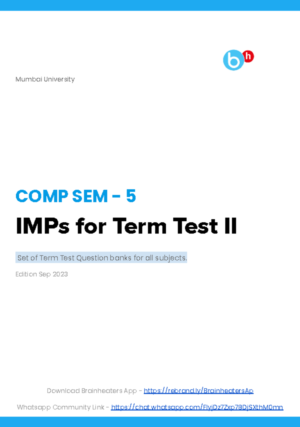 UT2 QB Comps Sem 5 - Mumbai University COMP SEM - 5 IMPs for Term Test ...