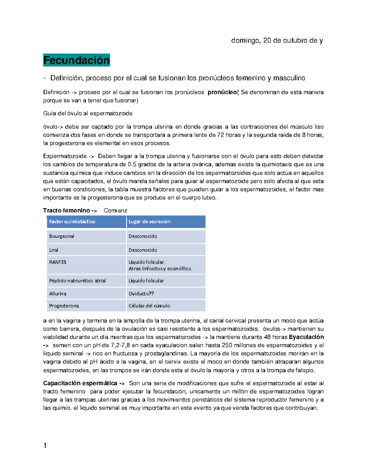 Fecundacion - procesos de fecundación - Warning: TT: undefined function: 32 Fecundación - - Studocu