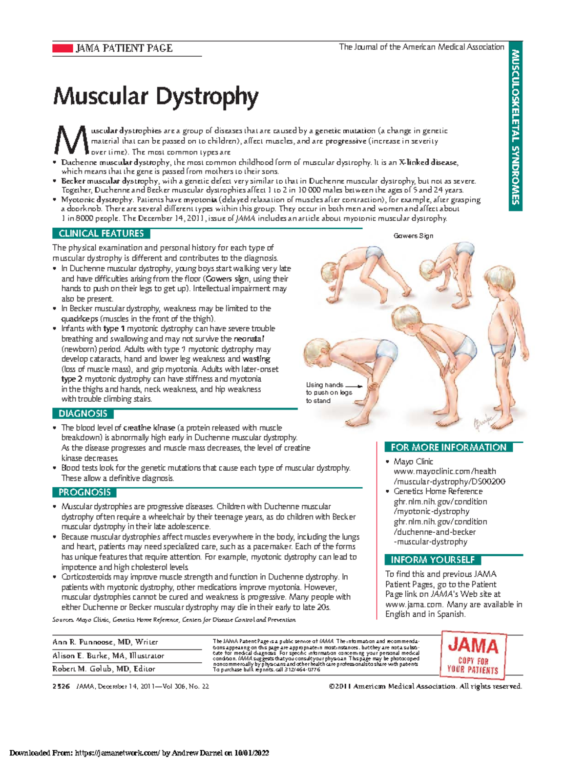 JAMA PATIENT PAGE - Muscular Dystrophy - JAMA PATIENT PAGE Muscular ...