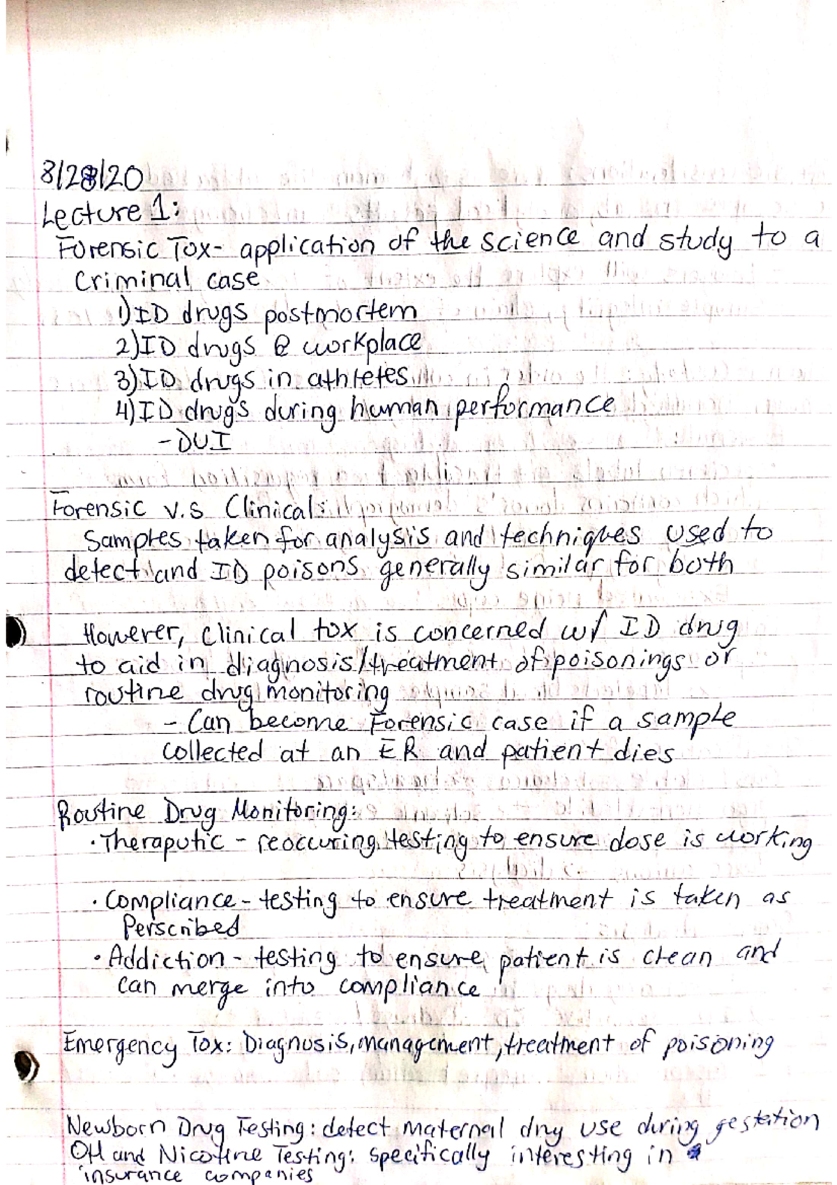Forensic Toxicology Lecture Notes - TOX 415 - Studocu