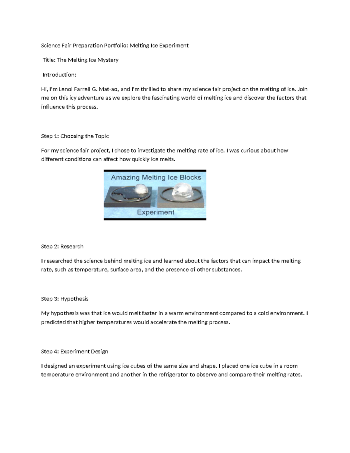 Science Fair Pr-WPS Office - Science Fair Preparation Portfolio ...