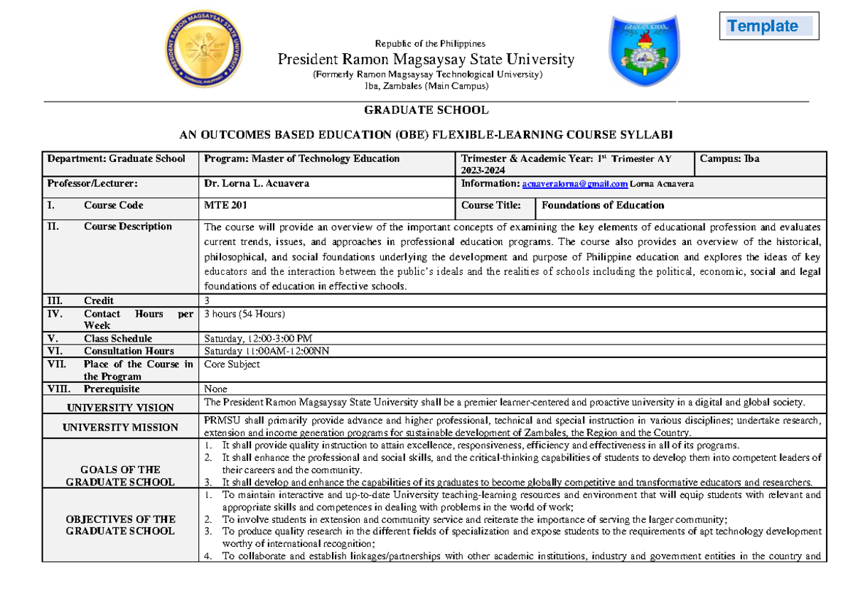 M Technology-Education- 201 - Republic of the Philippines President ...