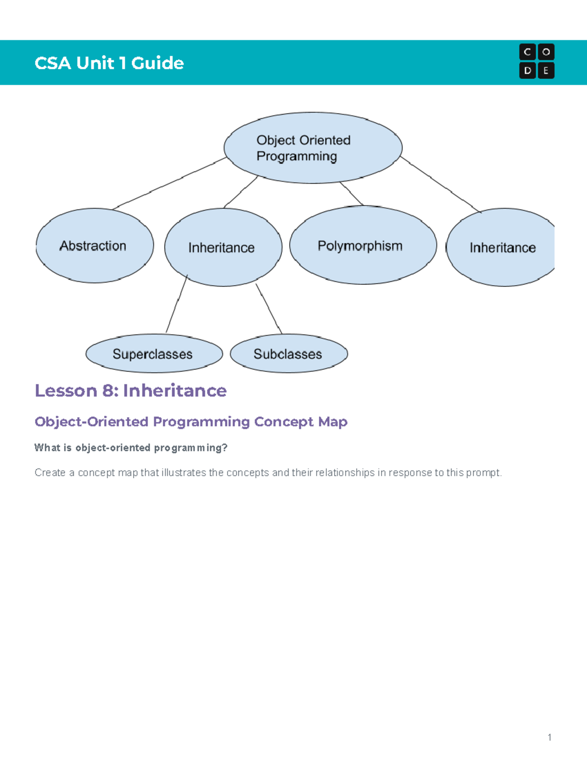 Samir Suleymanov - U1L08 Guided Notes - 4956220 - Lesson 8: Inheritance ...