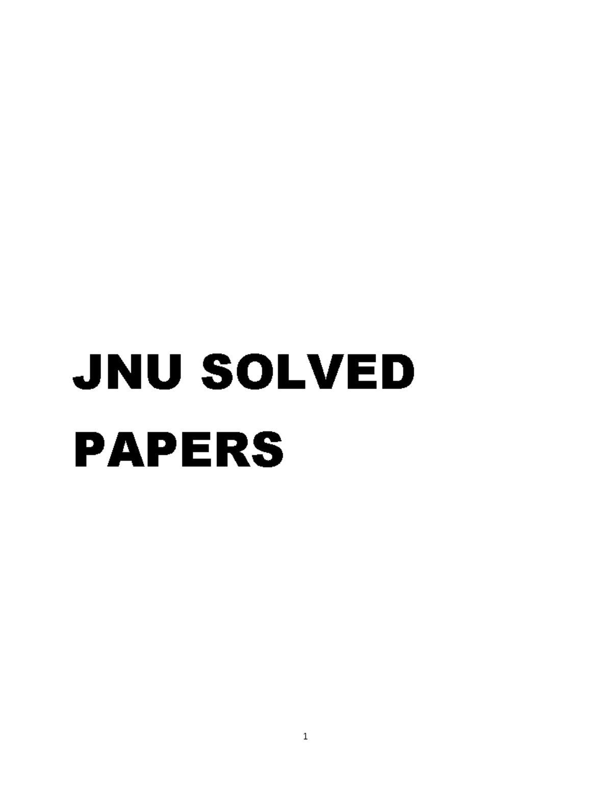 Jnu solved paper - Entrance exam - JNU SOLVED PAPERS Solved Paper 2015 ...