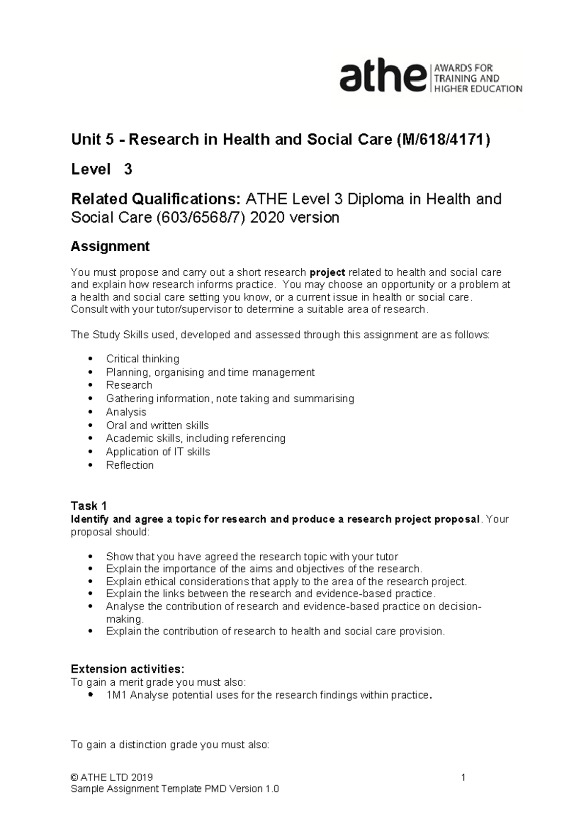 HSC L3 Unit5v1 - You must propose and carry out a short research ...