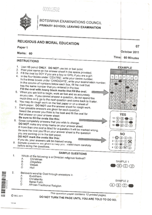 Agriculture 7 National MOCK EXAM 2023 & Marking KEY WP 105545 ...