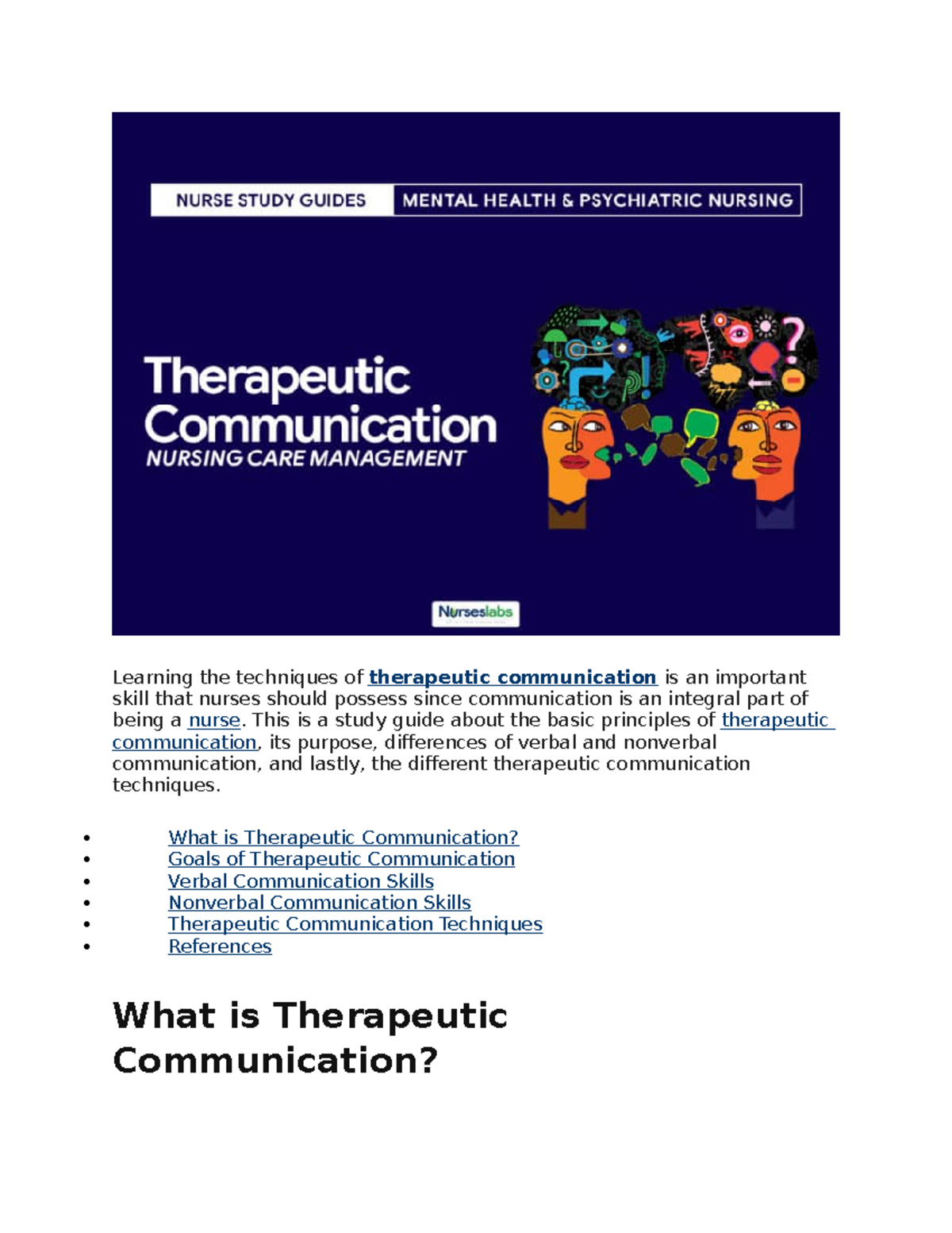 Therapeutic Communication Techniques Learning The Techniques Of