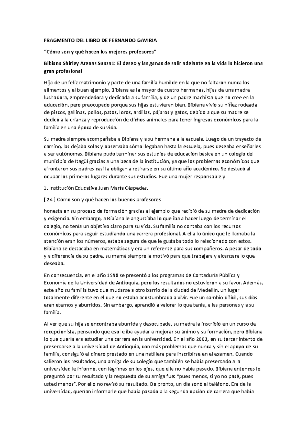 Fragmento DEL Libro DE Fernando Gaviria - FRAGMENTO DEL LIBRO DE ...