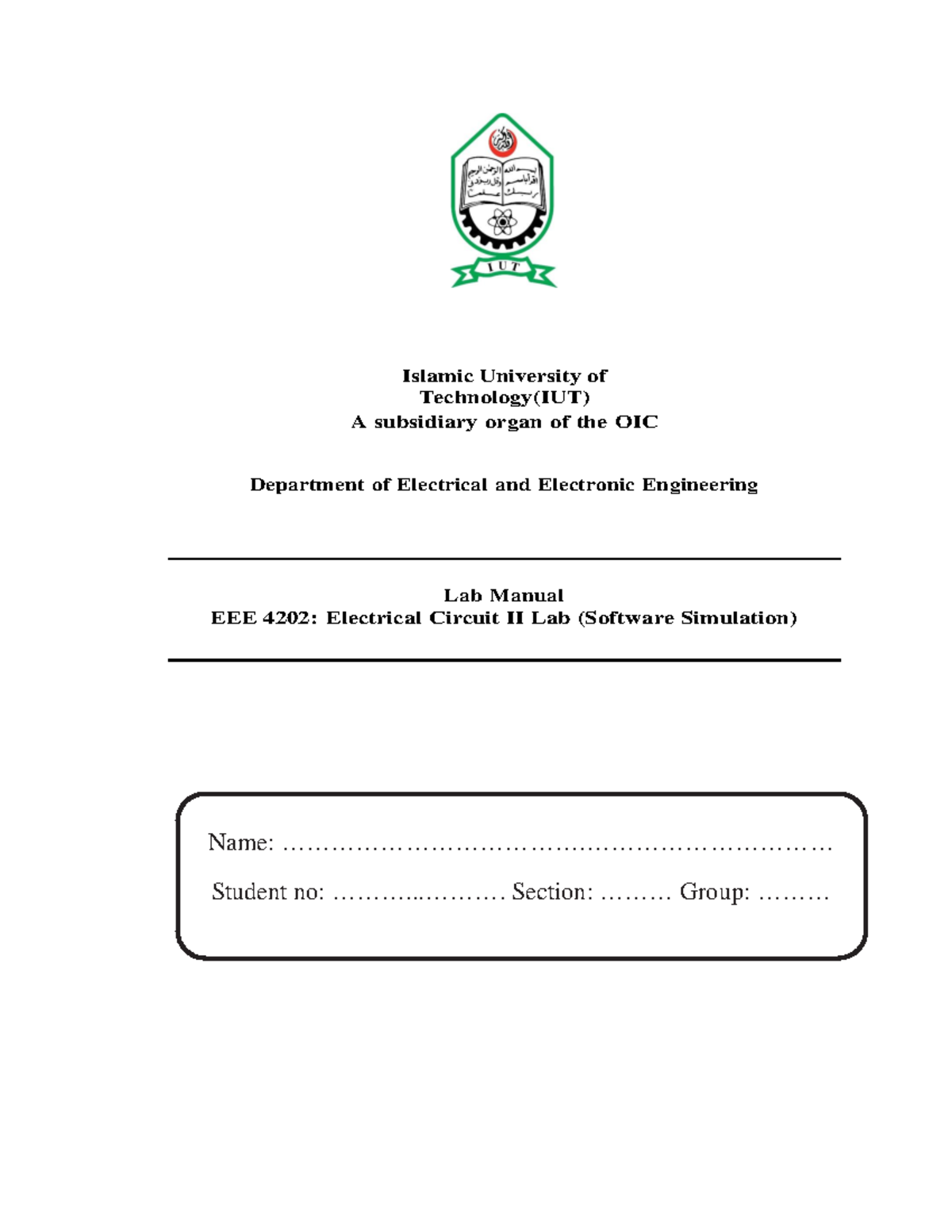 Lab manual of sw - Name