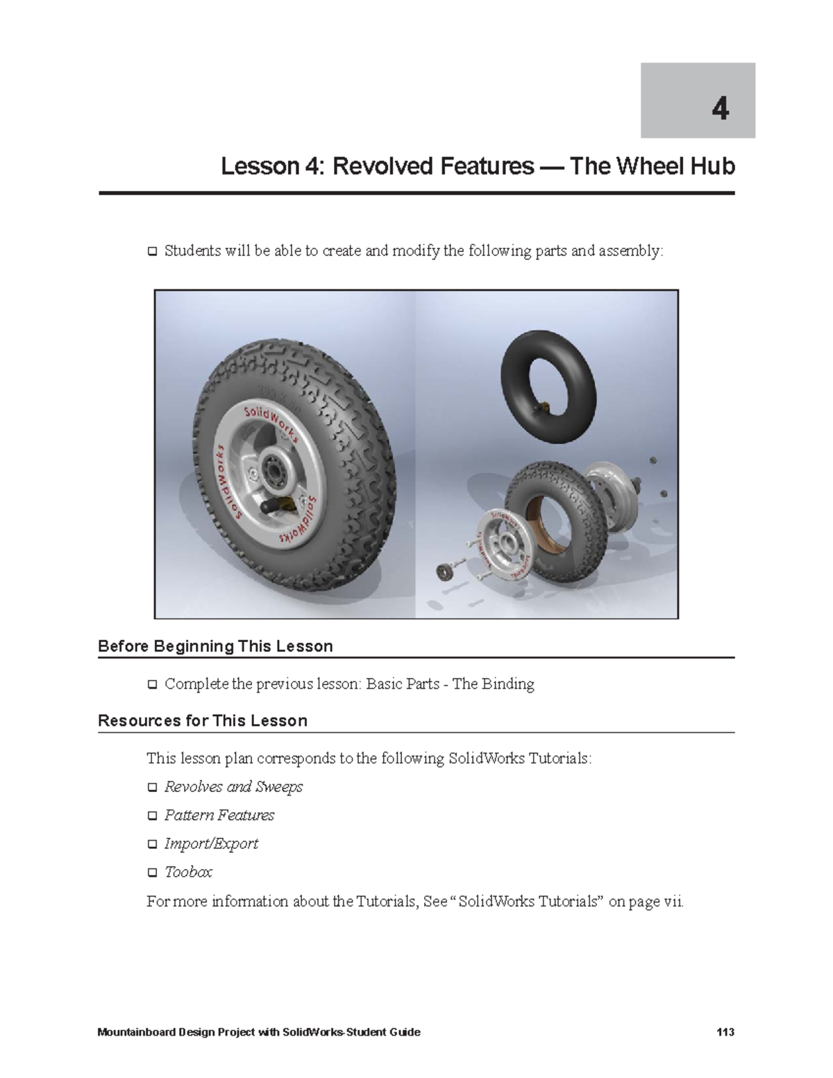 Lesson+4a - 4 Lesson 4: Revolved Features The Wheel Hub Students will ...