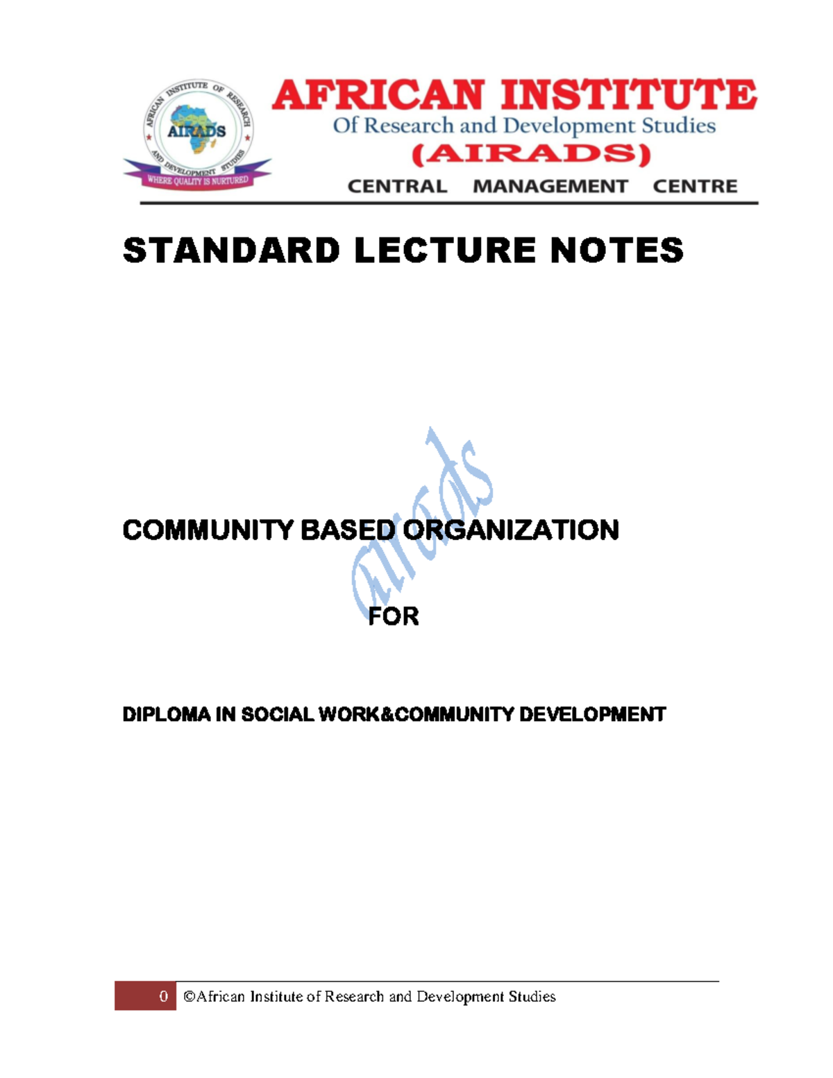 CBO notes - I really want to benefit in learning more - STANDARD ...