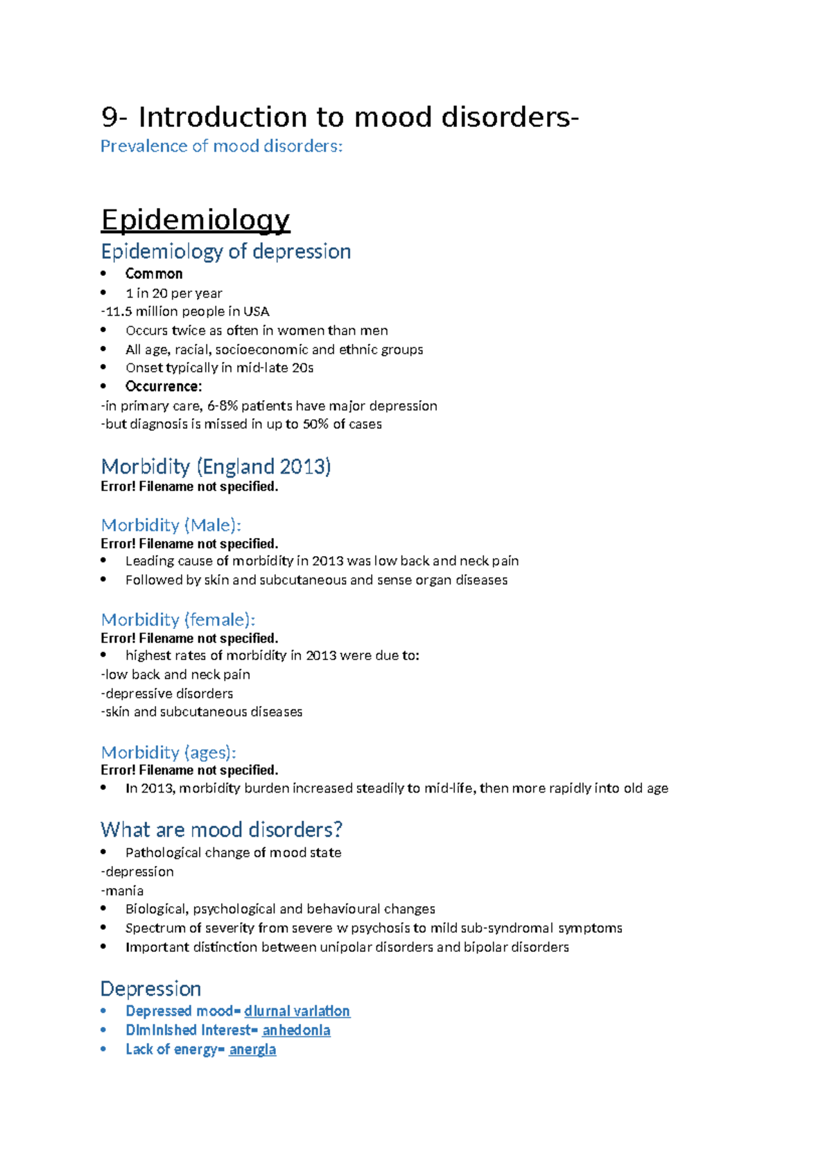9- intro to mood disorders - 9- Introduction to mood disorders ...