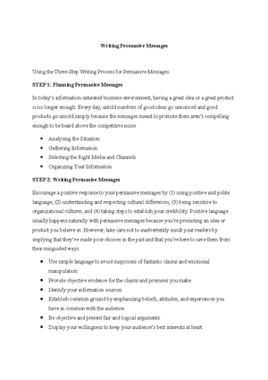 Chapter 5 - Completing Business Messages - Chapter 5: Completing ...