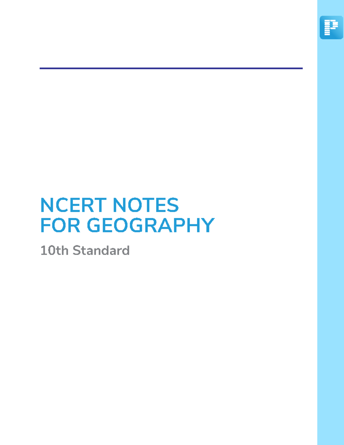 10th Geography all chapter quick recap - NCERT NOTES FOR GEOGRAPHY 10th ...