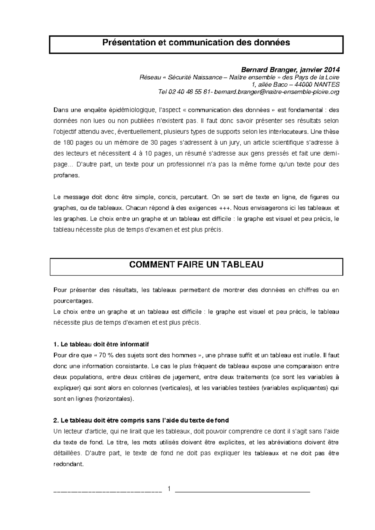 Comment faire un tableau - Présentation et communication des données ...