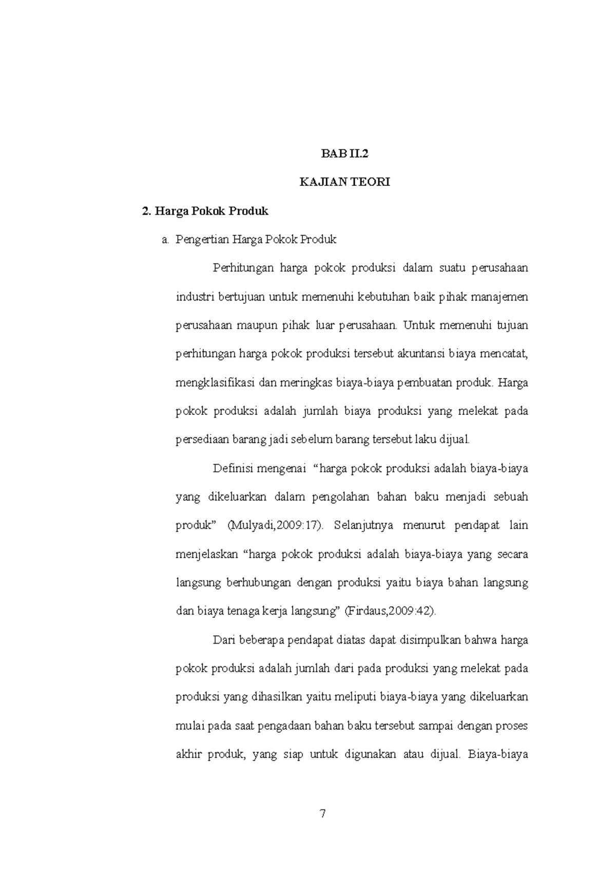 BAB II - Penetapan harga jual yang terlalu rendah - BAB II. KAJIAN ...