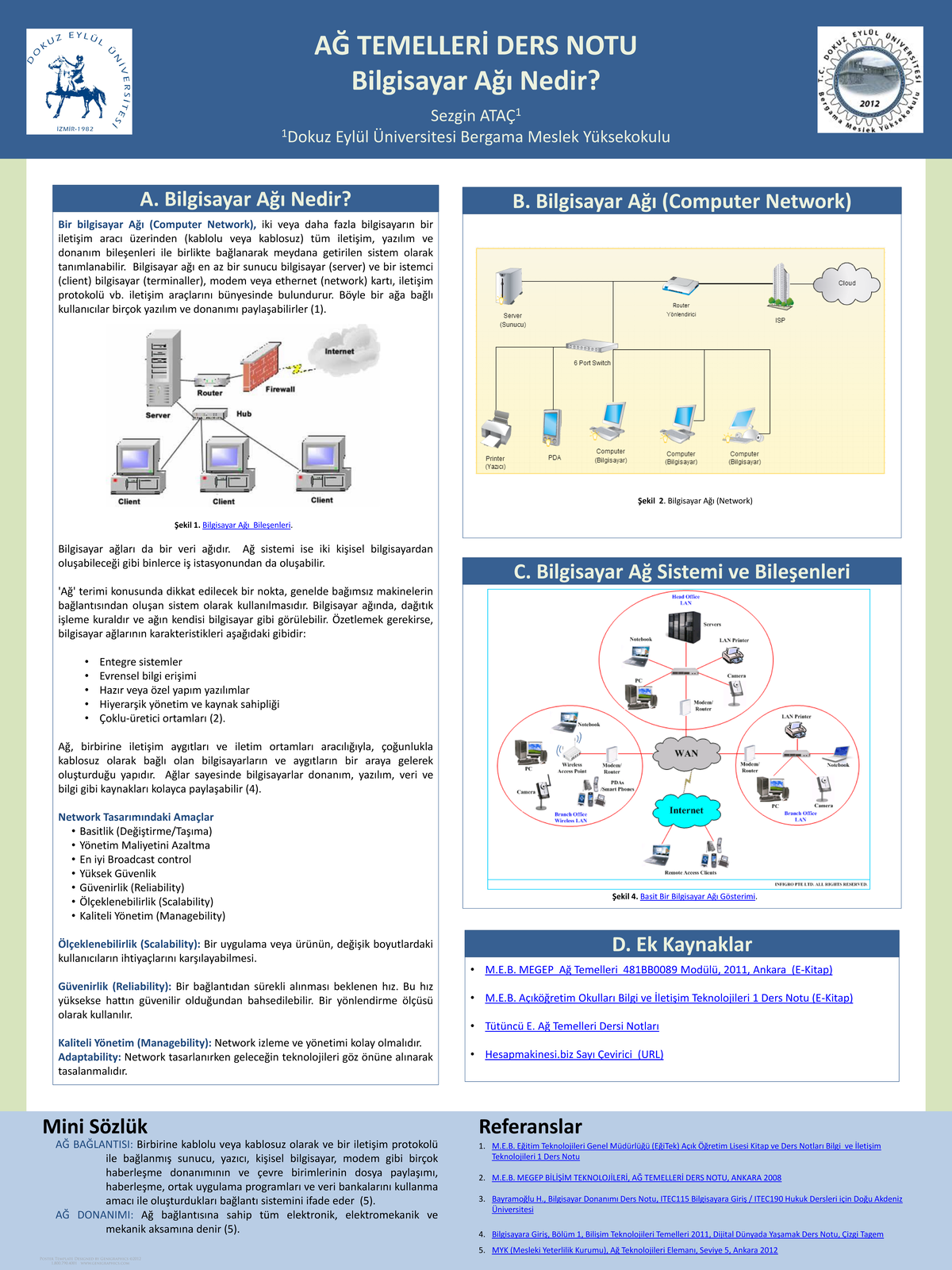 Ag Temelleri 14 - AĞ TEMELLERİ DERS NOTU Bilgisayar Ağı Nedir? Sezgin ...