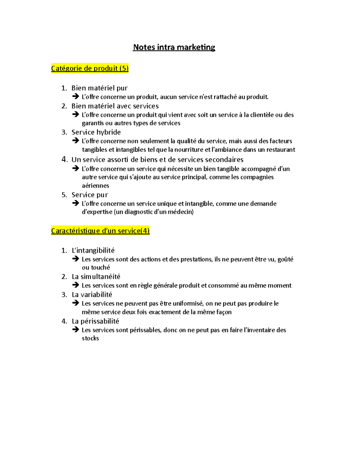 Notes intra marketing - Notes intra marketing Catégorie de produit (5 ...
