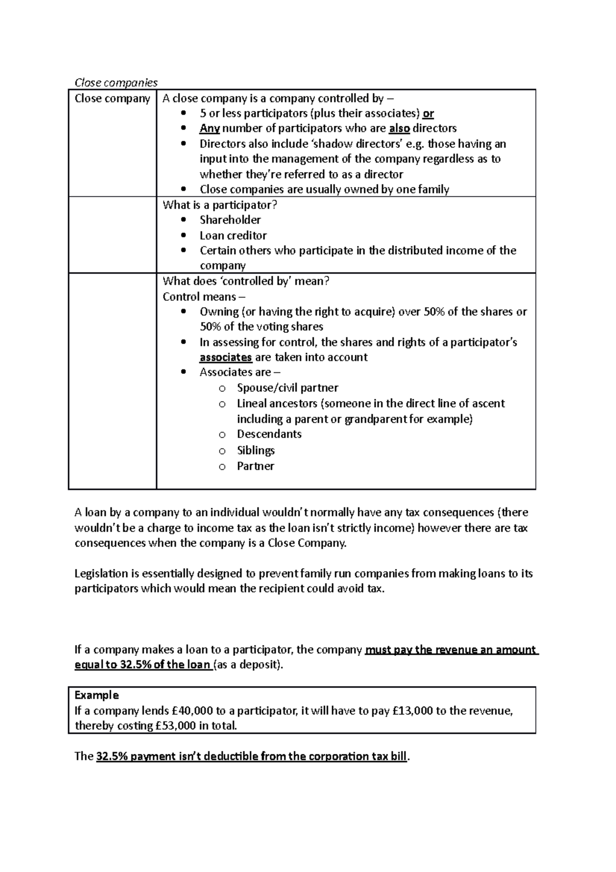 Corporation TAX 2 - Lecture notes including in depth, detailed worked ...