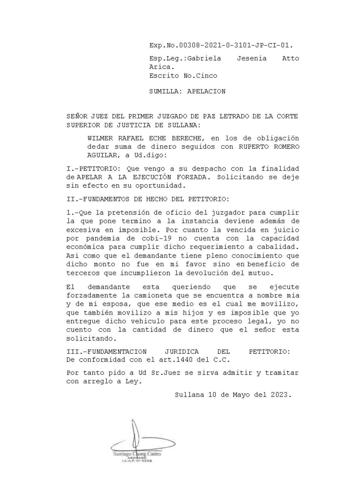 0000013500 2023 ESC JP CI APE - Exp.No- 2021 - 0 - 3101 - JP-CI-01. Esp ...