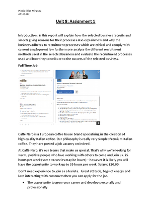 Unit 16 Visual Merchandising Assignment 1 Task 1 - Unit 16 - Studocu