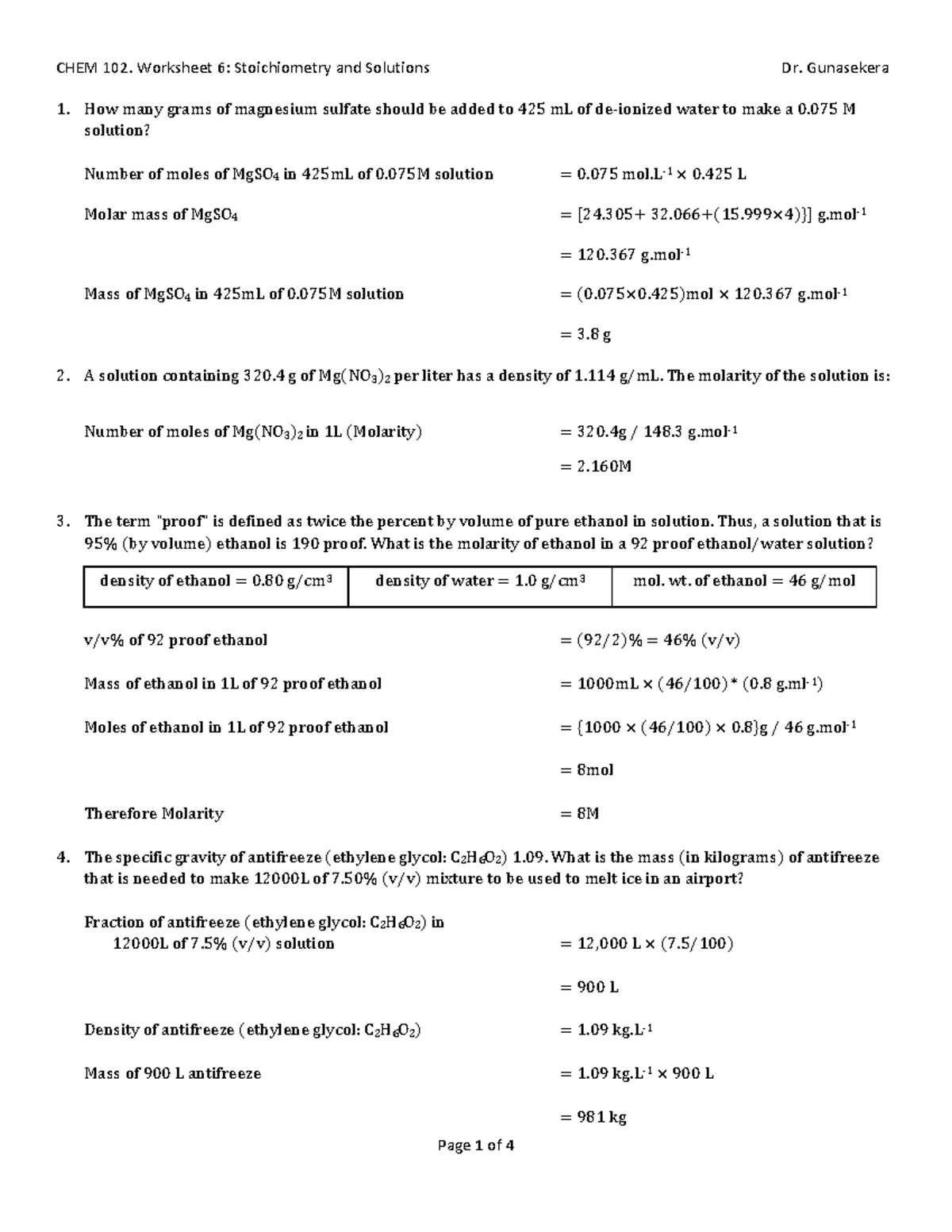 6+WS%2306+Solutions+and+Solution+Stoichiometry+%28Chapter+6+Zumdahl ...