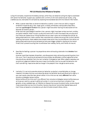 PSY 211 Project Two Template - PSY 211 Project Two Template Use this ...