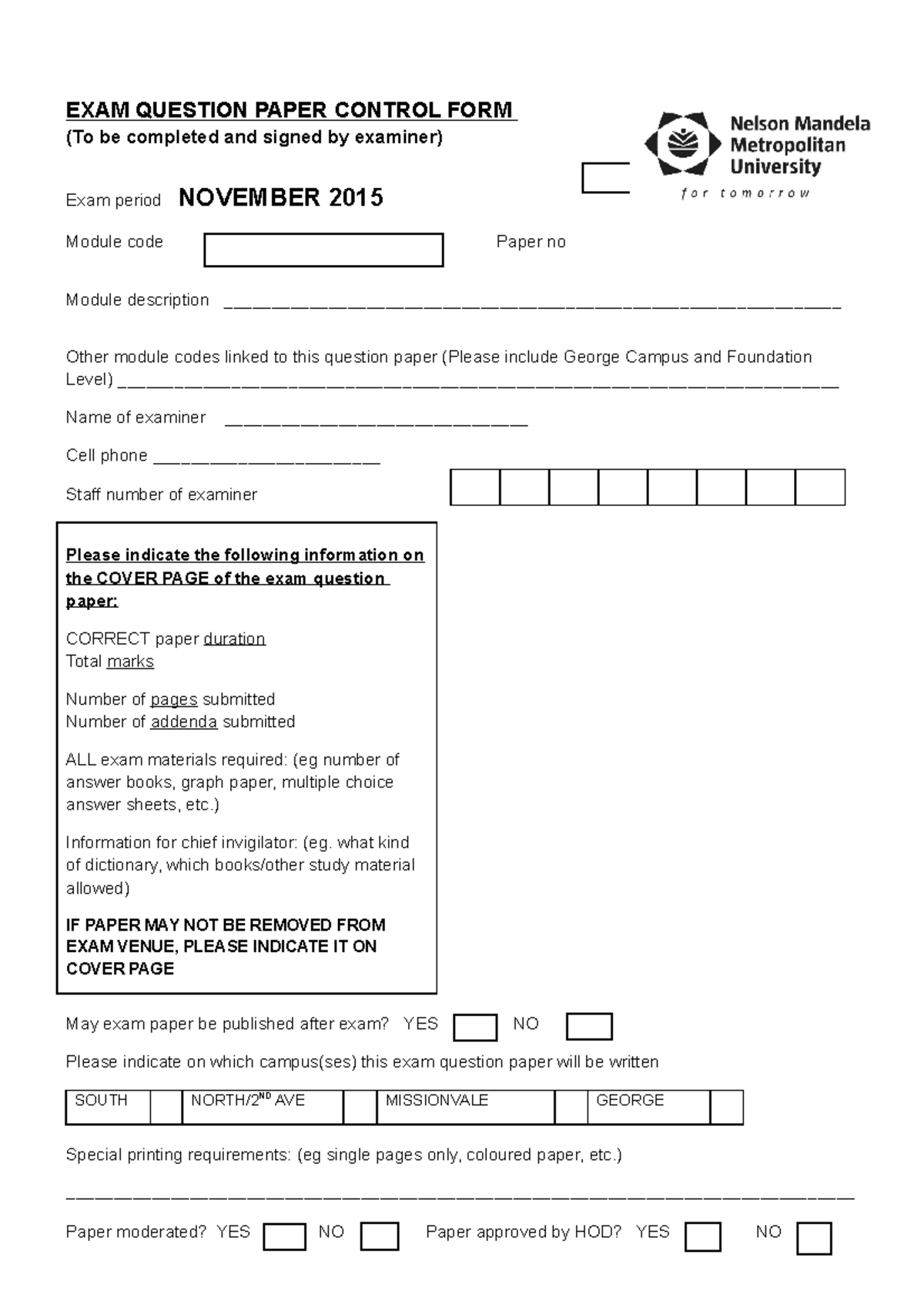 JLT211 November 2015 - EXAM Final - EXAM QUESTION PAPER CONTROL FORM ...