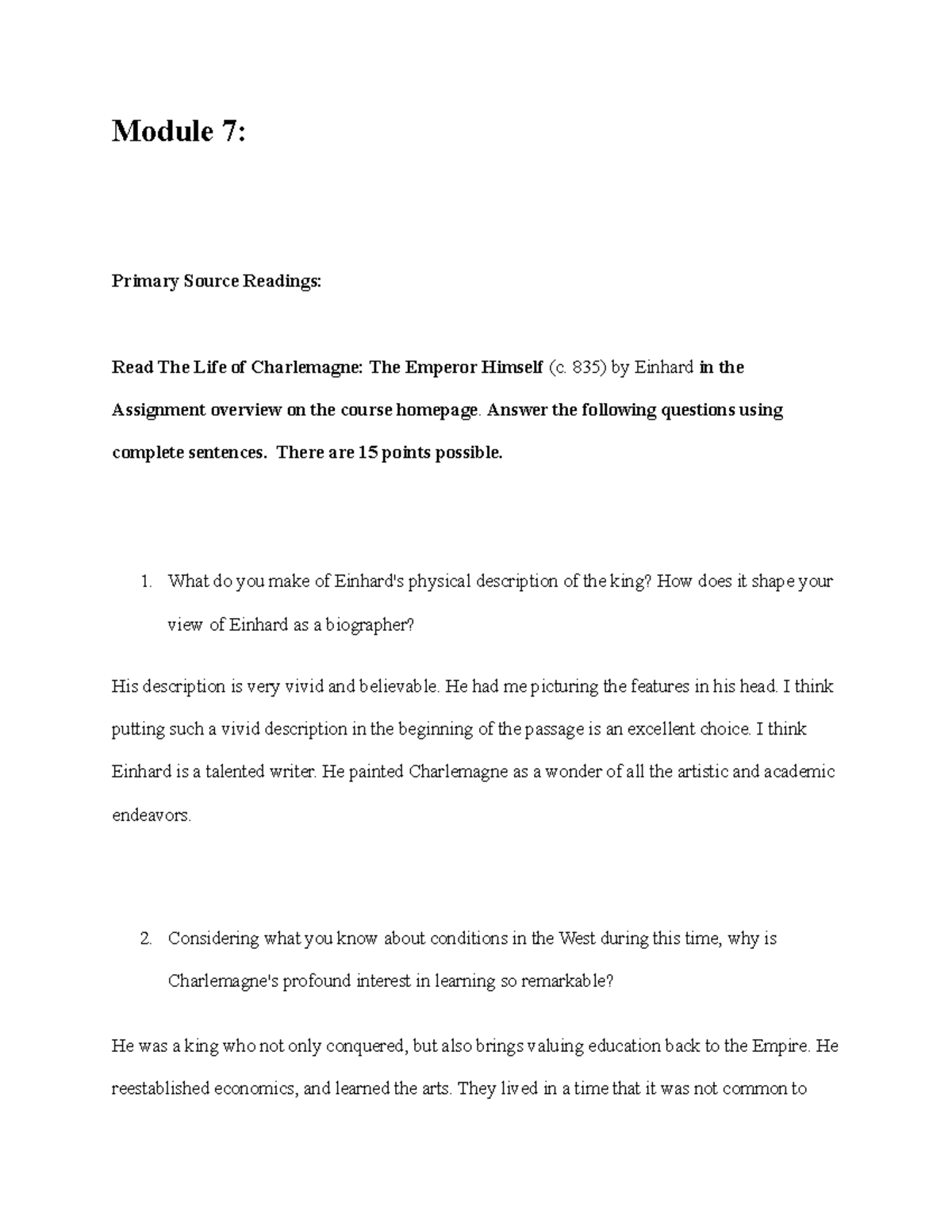 Lesson 7 - Week HW - Module 7: Primary Source Readings: Read The Life ...