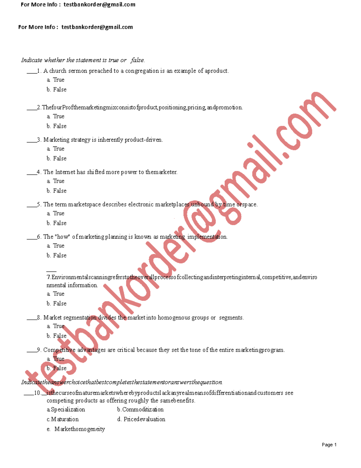Solutions and Test Bank For Marketing Strategy 8th Edition 8e By O. C ...