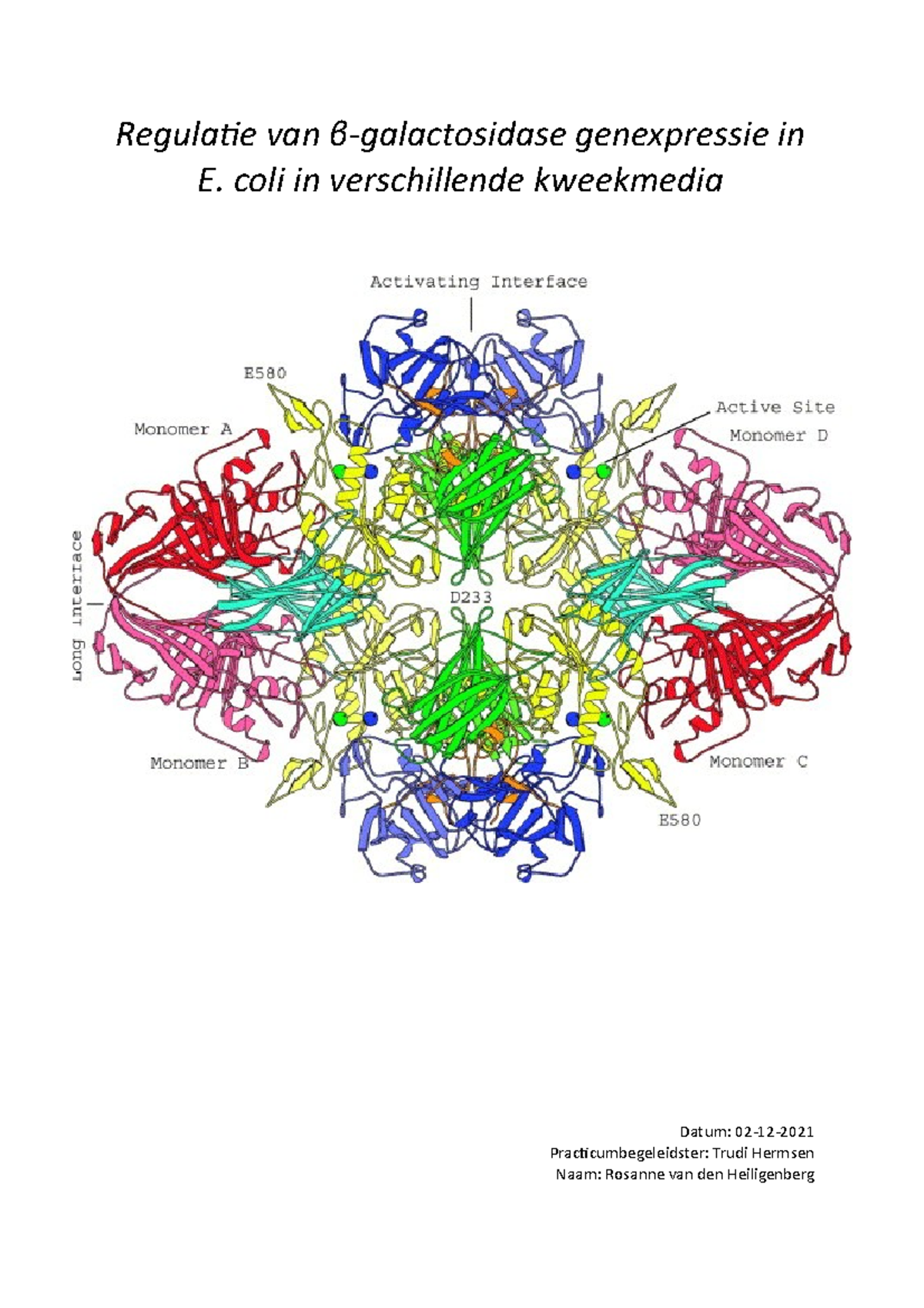 Week 4 - Verslag - Regulatie van β-galactosidase genexpressie in E ...