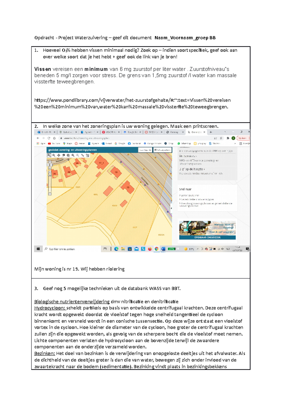 Avonds flor wazu Bio Bio - Opdracht - Project Waterzuivering – geef dit ...