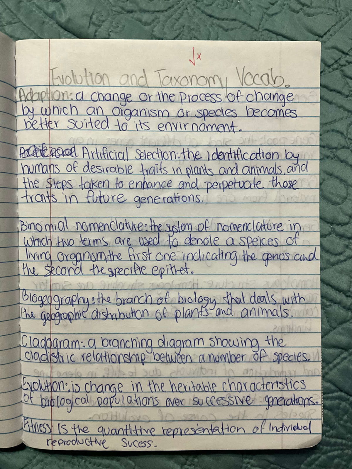 Evolution and Taxonomy Vocab. - Studocu