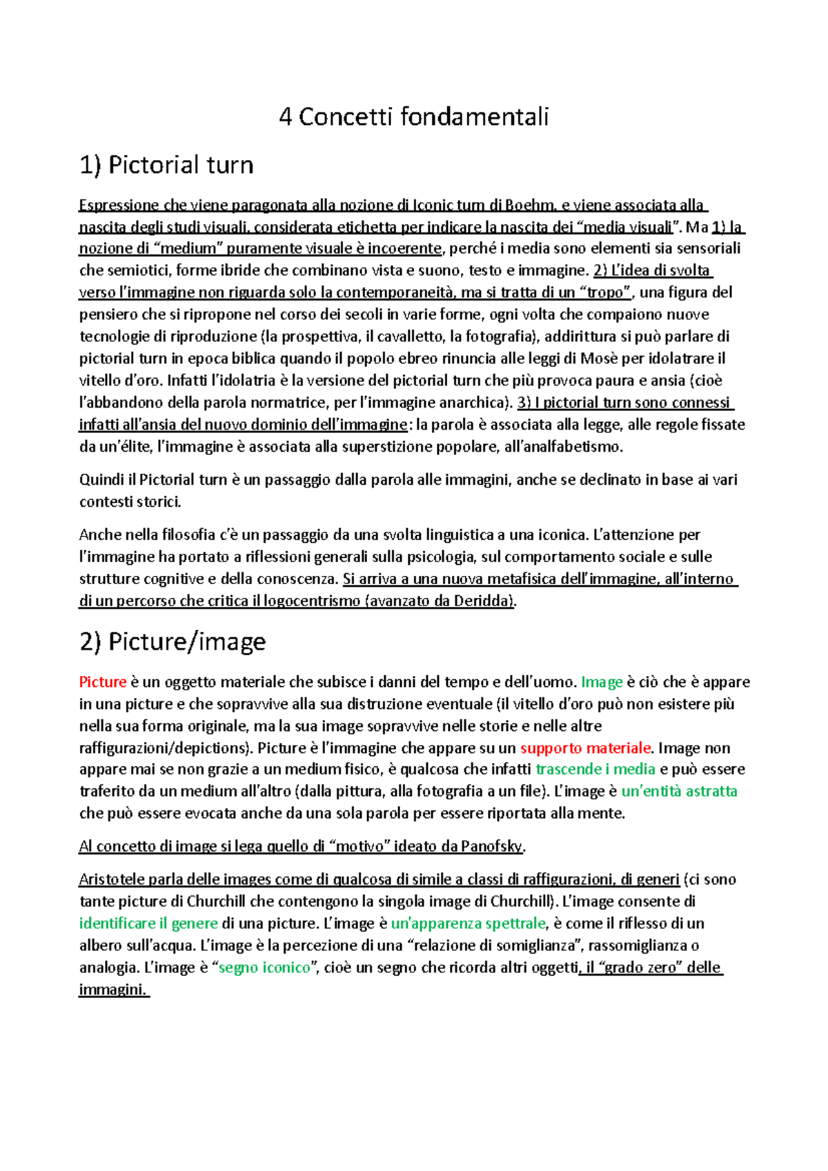 3.1. Pictorial turn-Riassunto - 4 Concetti fondamentali 1) Pictorial ...