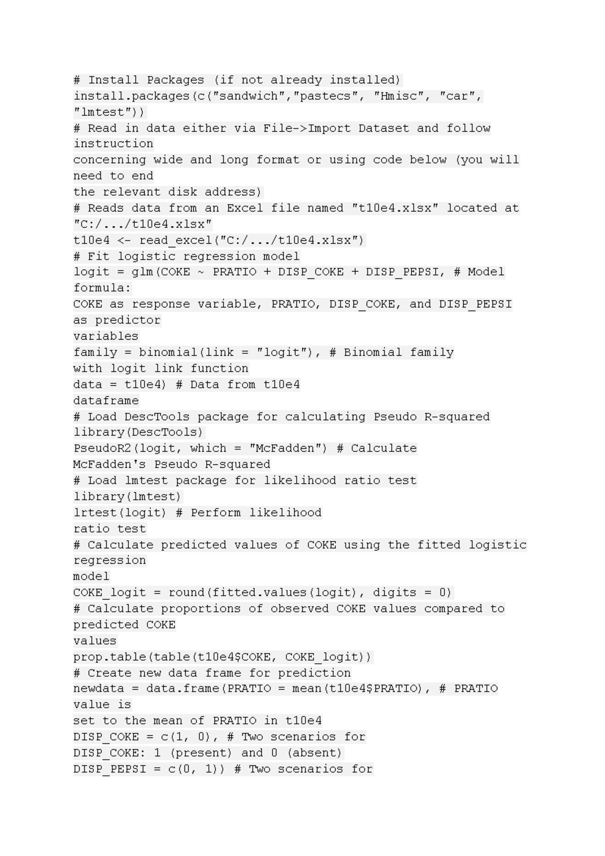 Tutorial 12 R script - Install Packages (if not already installed ...