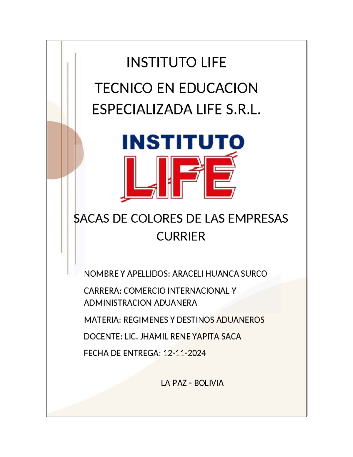Portada - njkjkjnj - Biología patológica - INSTITUTO LIFE TECNICO EN EDUCACION ESPECIALIZADA ...