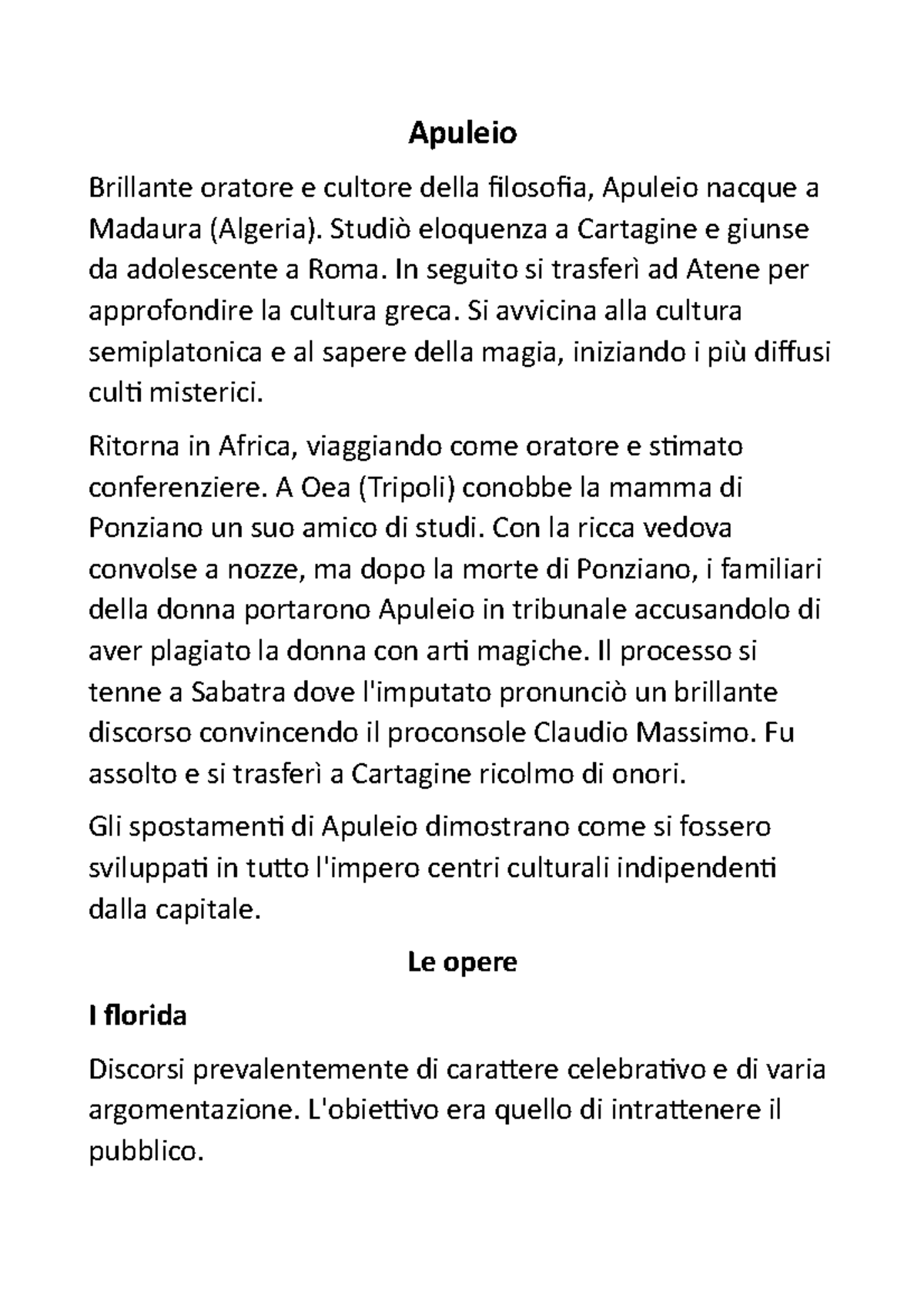 Apuleio - appunti - Apuleio Brillante oratore e cultore della filosofia ...
