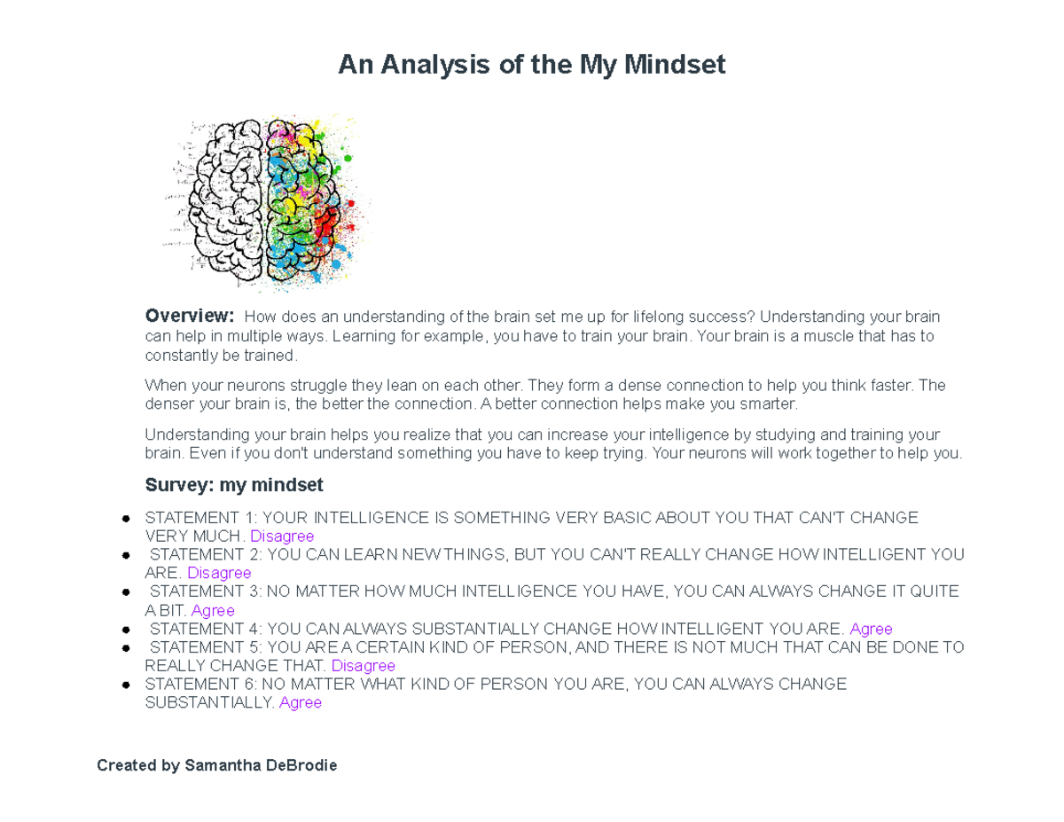 Assignment 2.3Debrodie - Overview: How does an understanding of the ...
