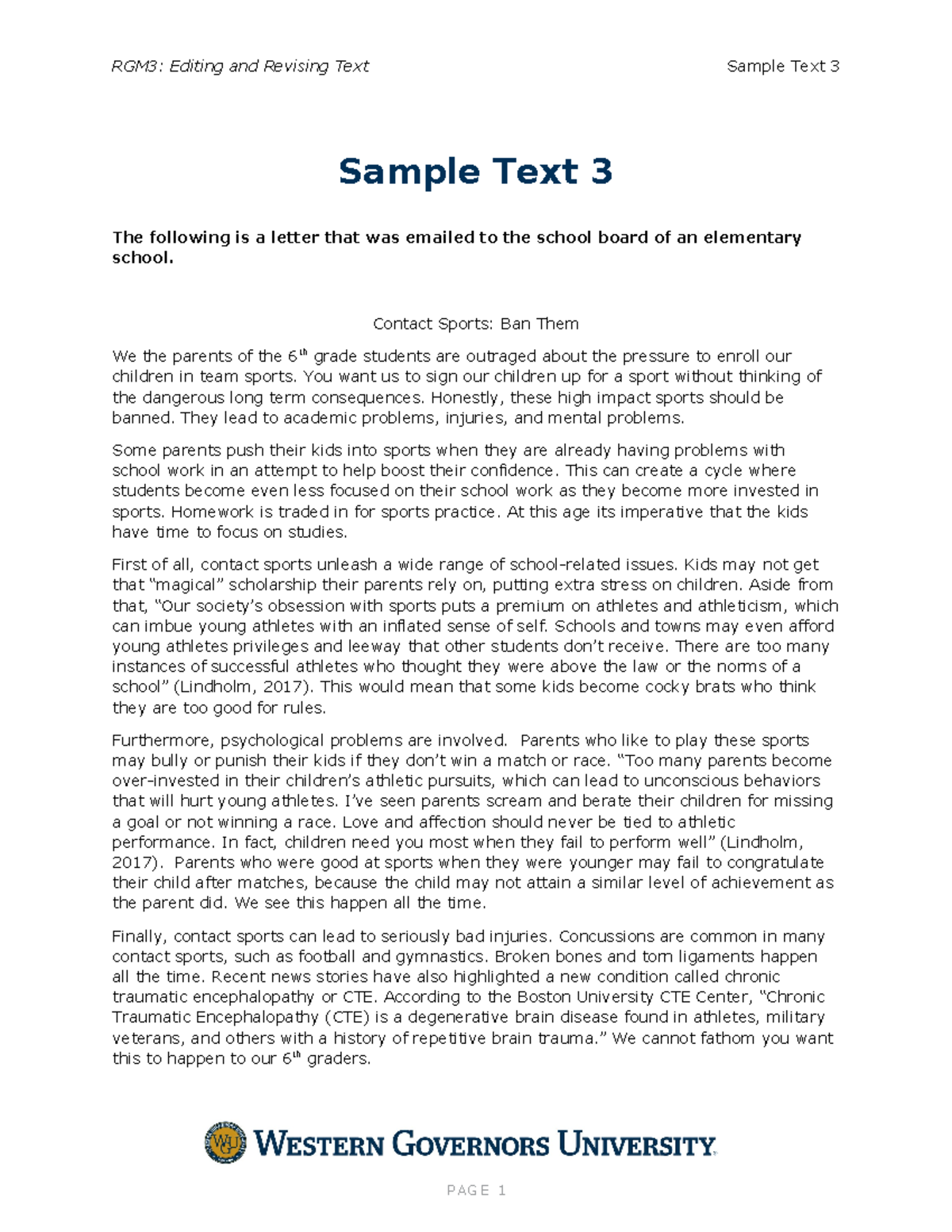 Sample Text 3 - Task 2 Assignment so you can get started before your ...